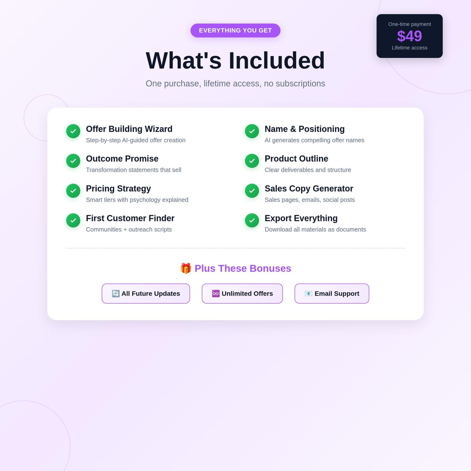 AI Offer Builder | Create Pricing, Sales Copy & Launch Plan in 30 ...