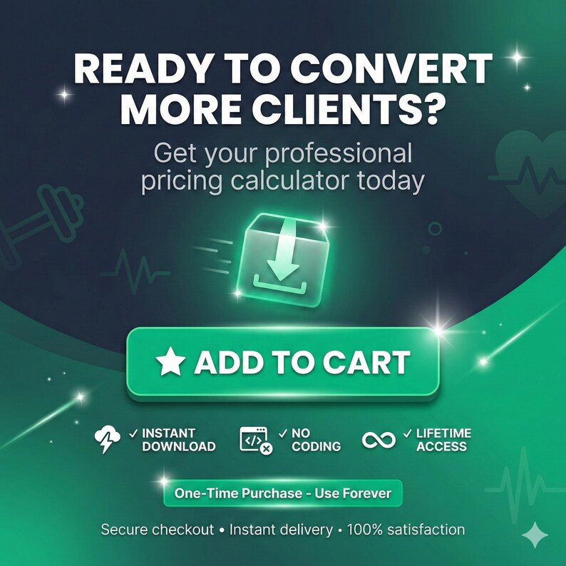Personal Trainer Pricing Calculator Widget, BMI Tool, Lead Capture ...