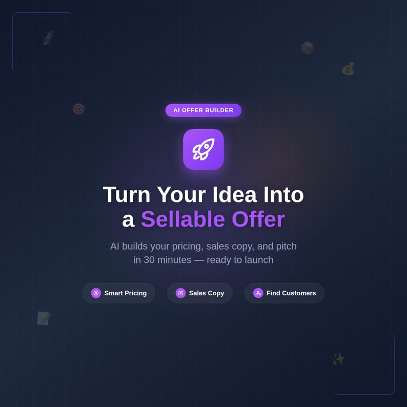 AI Offer Builder | Create Pricing, Sales Copy & Launch Plan in 30 ...