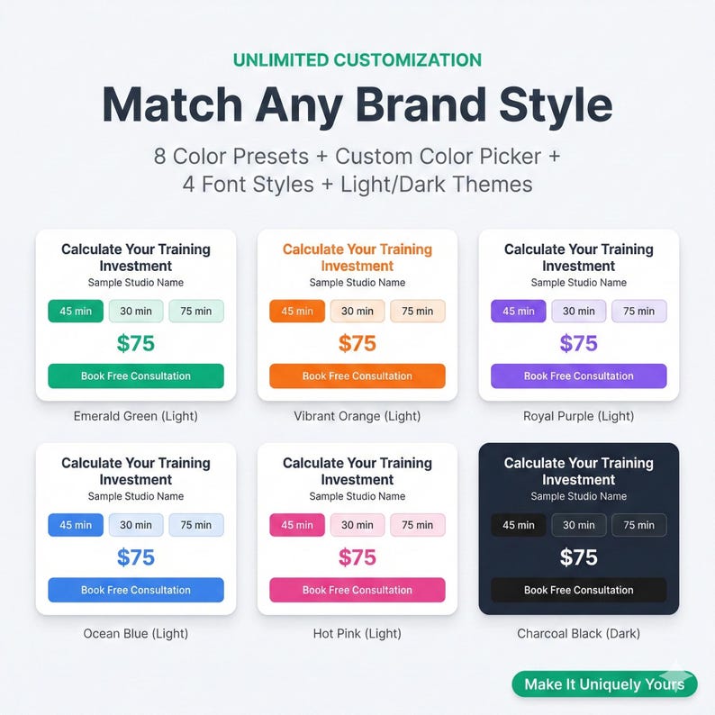 Personal Trainer Pricing Calculator Widget, BMI Tool, Lead Capture ...