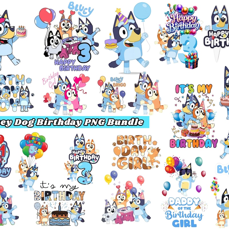 Bluey Png Banners - Etsy UK
