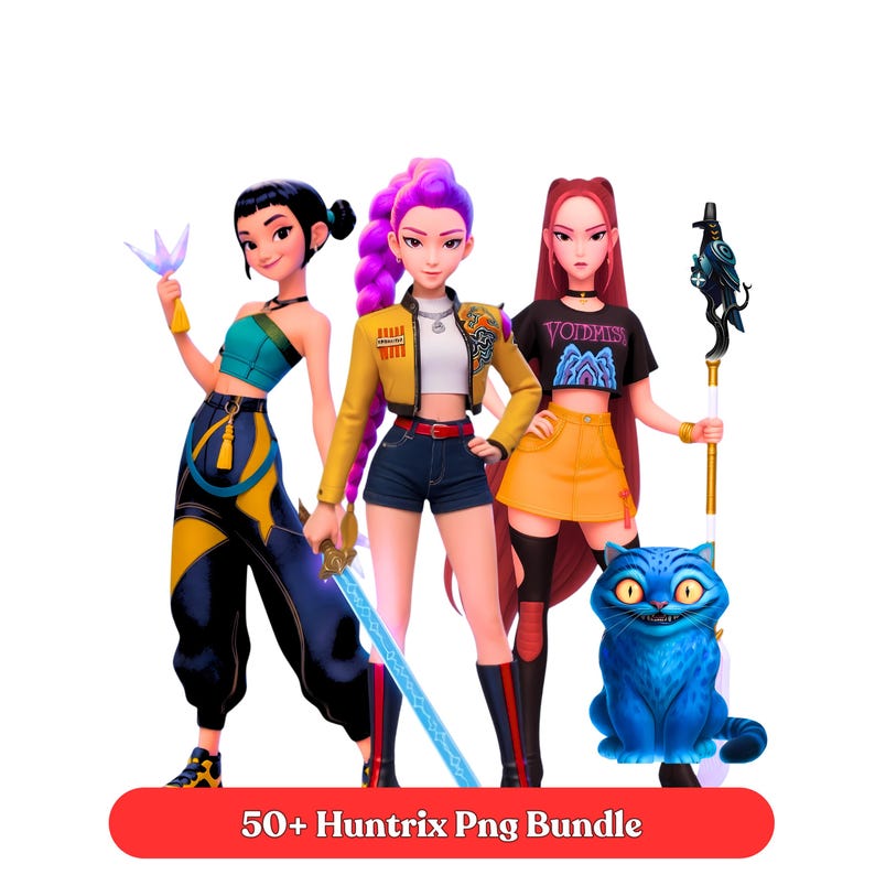 Kpop Demon Hunters PNG, Huntrix Fan Art (digital Download) - Etsy