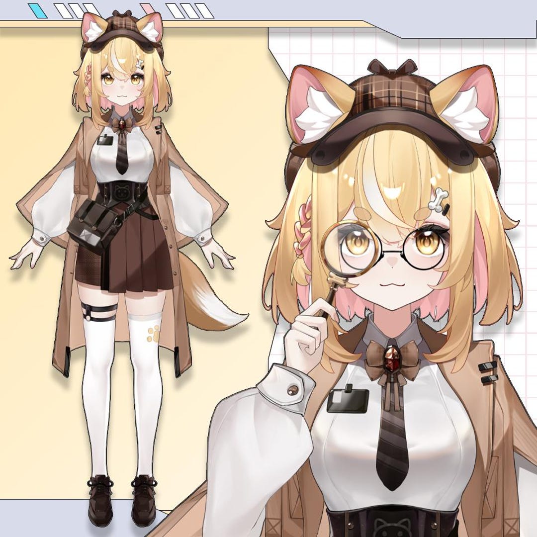 Premade Live2d Vtuber Model: Ready to Use, Vtubestudio Compatible - Etsy
