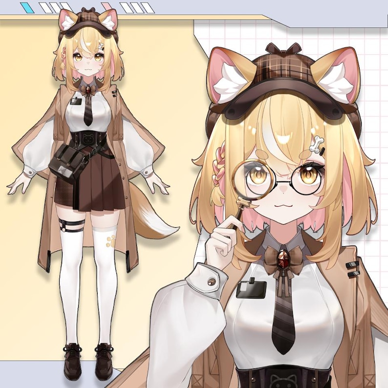 Premade Live2d Vtuber Model: Ready to Use, Vtubestudio Compatible - Etsy