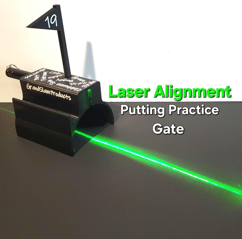 Golf Putting Gate Practice Accessory - Green Laser Alignment Aid ...