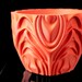 3D Printed Art Deco Plant Pot | Unique Orange PLA Planter | Modern Boho ...