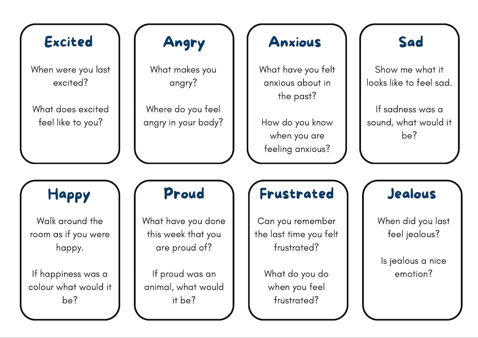 Printable Feelings Wheel: Emotion Flashcards & SEL Discussion (PDF ...