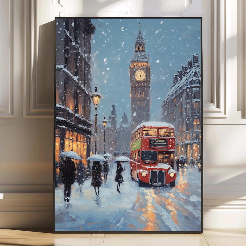 London in Snow Digital - Etsy UK