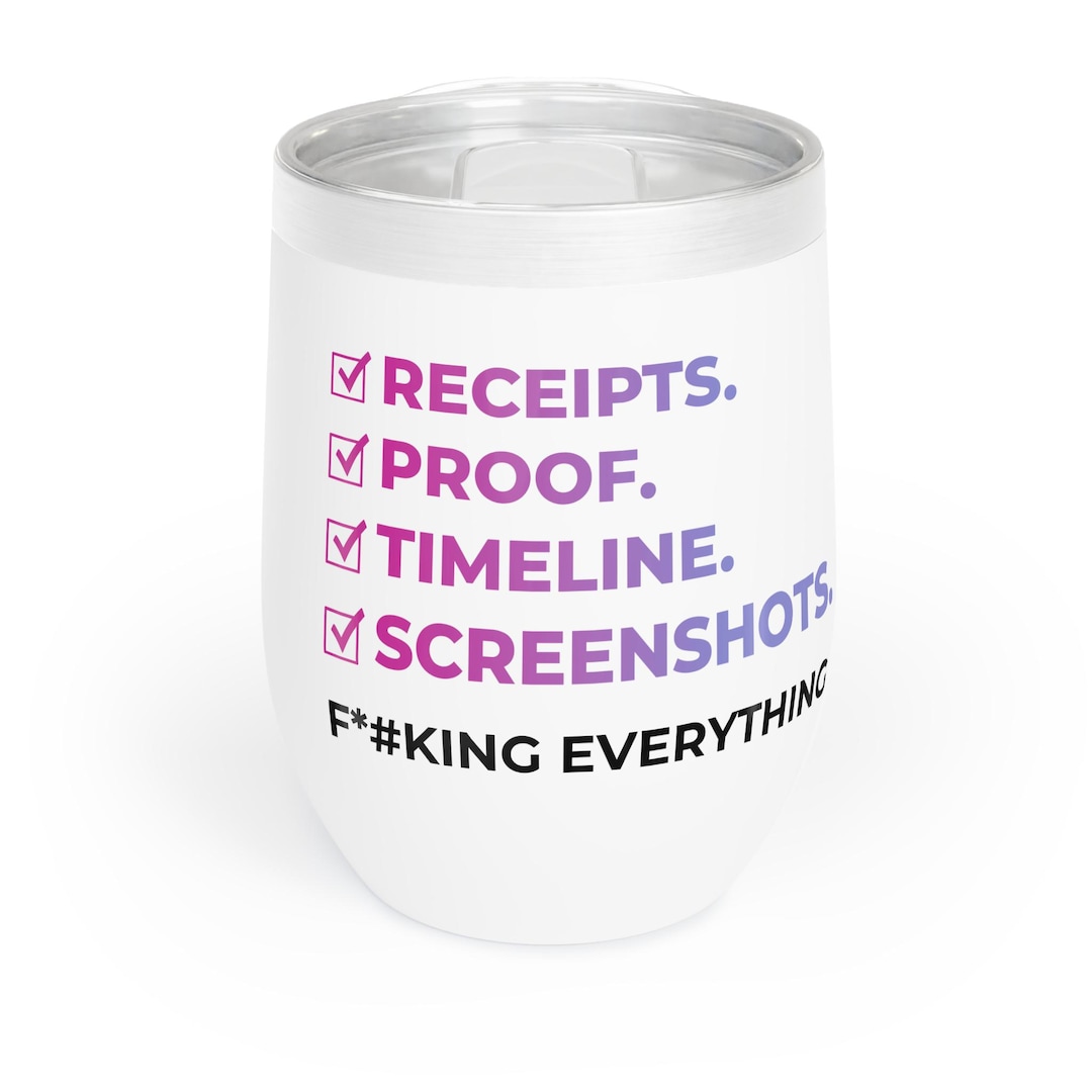 RHOSLC Receipts Wine Tumbler | Bravo Gift - Etsy