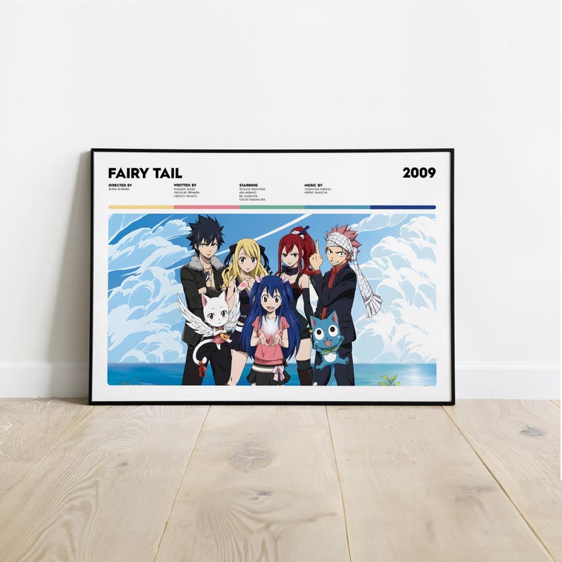 Fairy Tail Anime Poster • Giftable Wall Art - Etsy