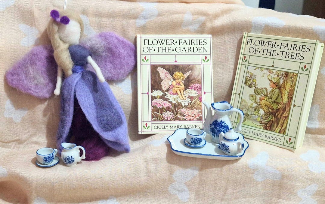 Vintage Flower Fairies Gift Set - Handmade Fairy, Poetry Book, Dolls ...