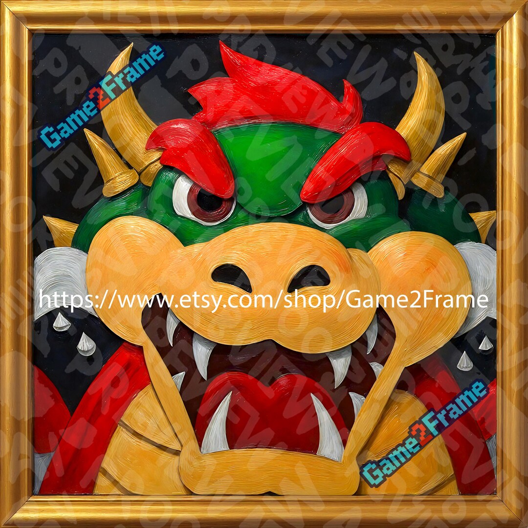 Bowser Portrait Canvas Print | Super Mario 64 Inspired | Fan Art ...