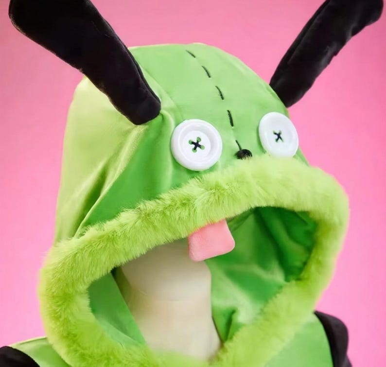 GIR Invader Zim Costume for Women | Green Alien Bodysuit Cosplay ...