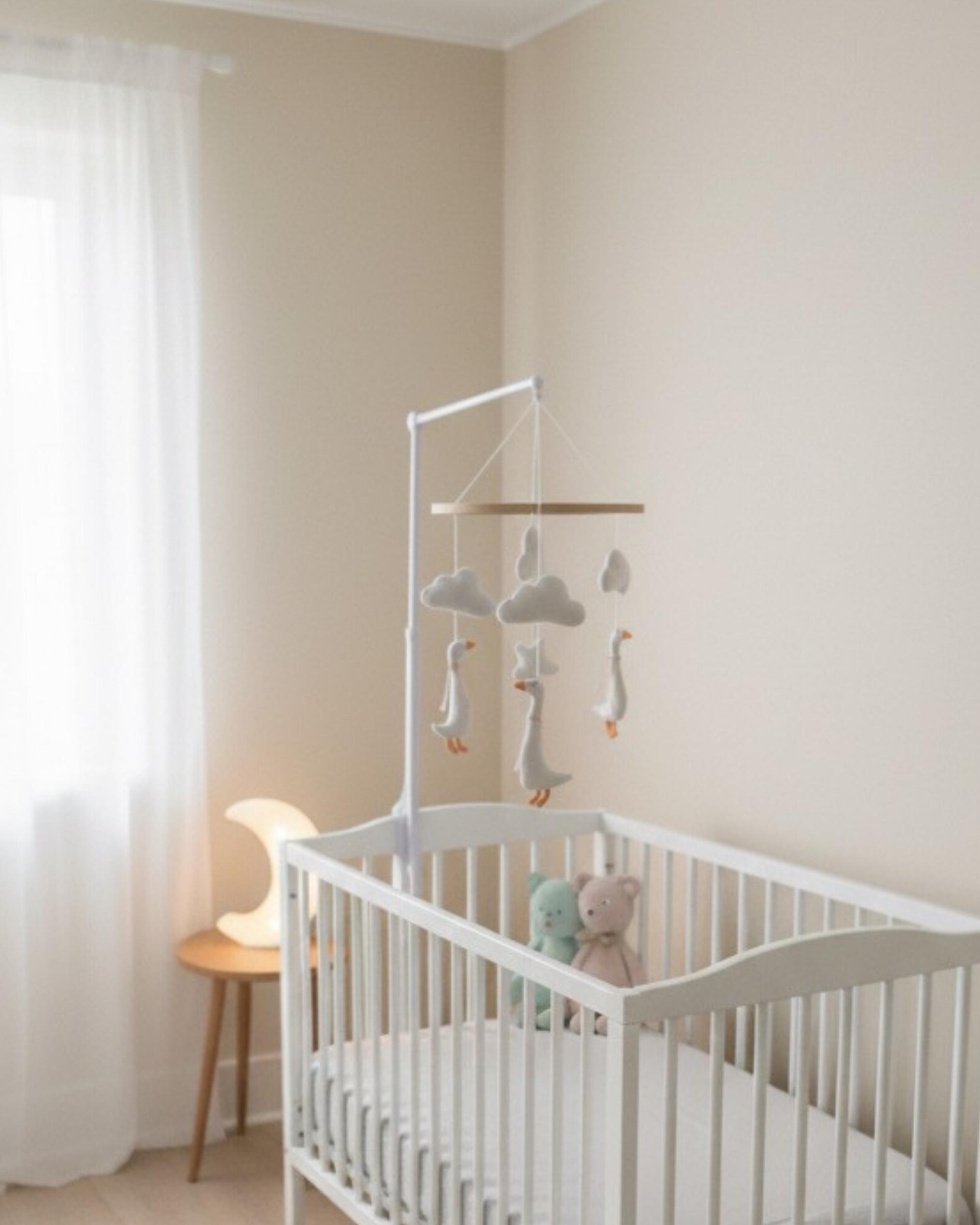 Cute Duck & Cloud Theme Baby Felt Mobile – Handmade Nursery Decor in ...
