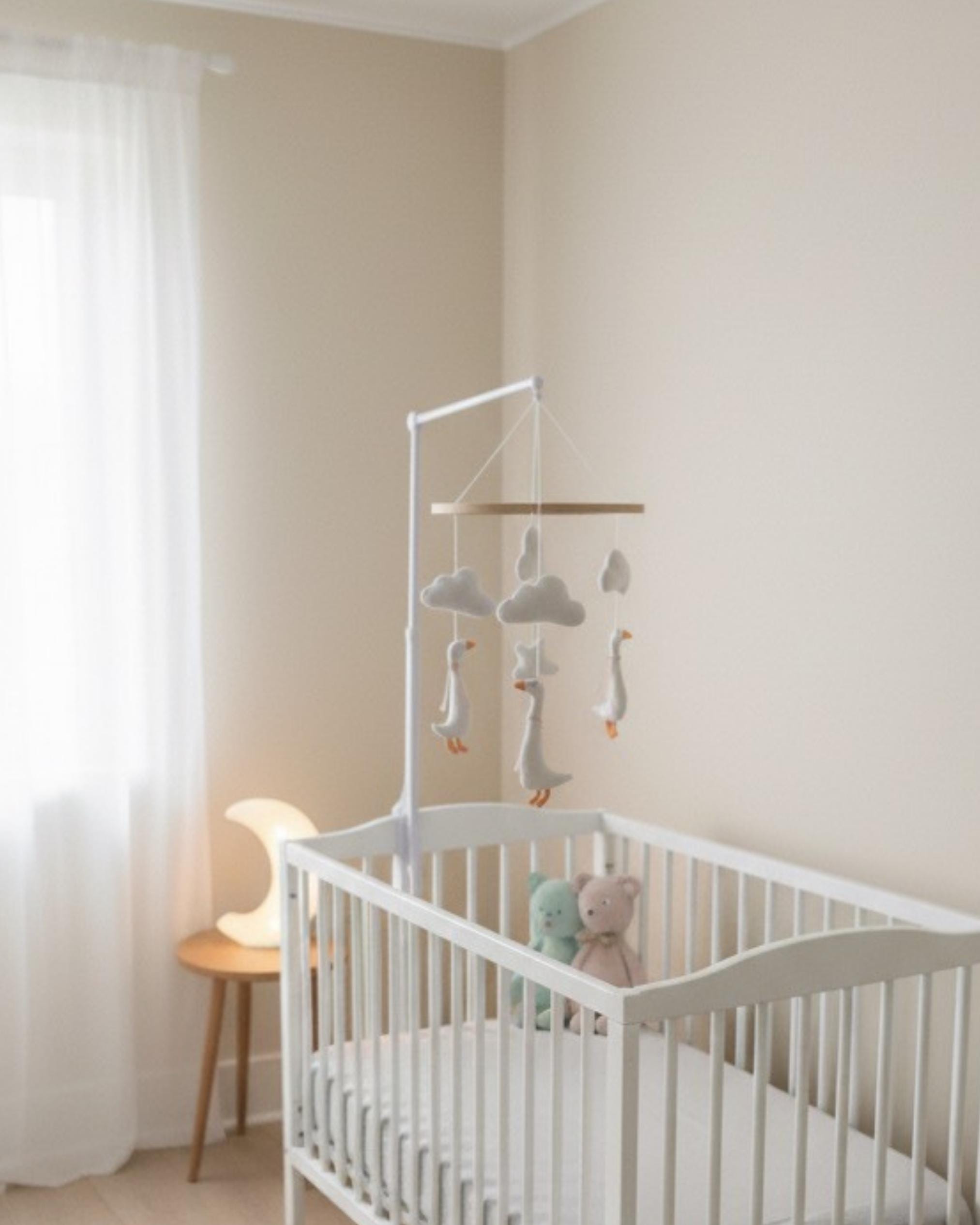 Cute Duck & Cloud Theme Baby Felt Mobile – Handmade Nursery Decor in ...