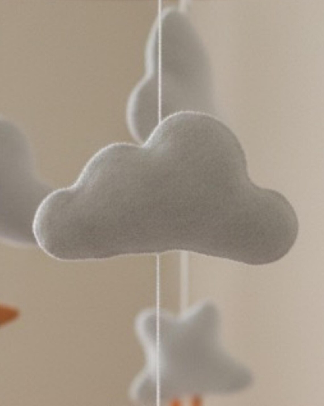 Cute Duck & Cloud Theme Baby Felt Mobile – Handmade Nursery Decor in ...