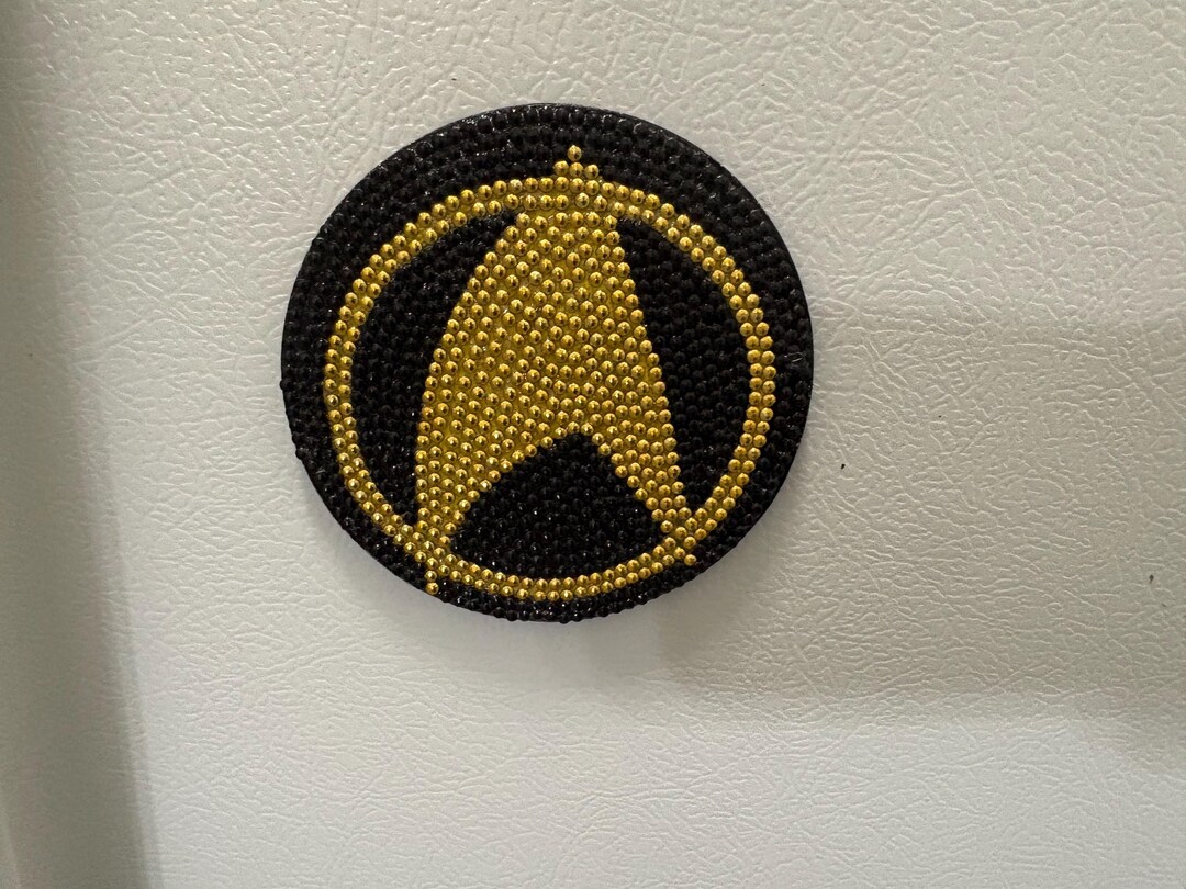 Bedazzled Star Trek Badge Magnet - Etsy