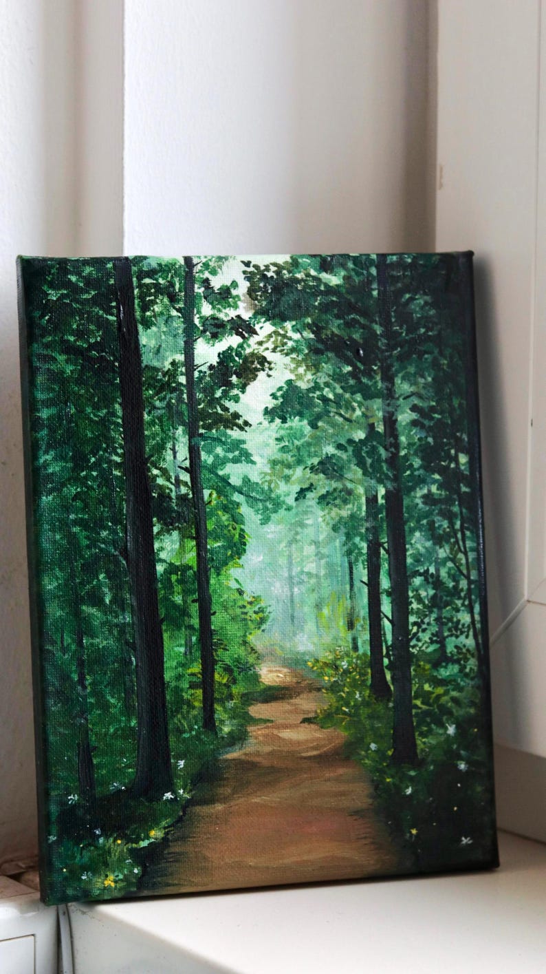 Forest Path Original Acrylic Painting - Etsy