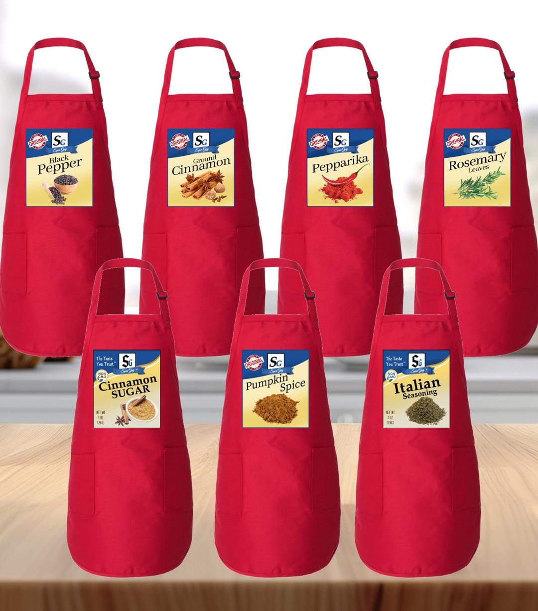Spice Guy Halloween Apron, Condiments Matching Apron, Kitchen Aprons ...