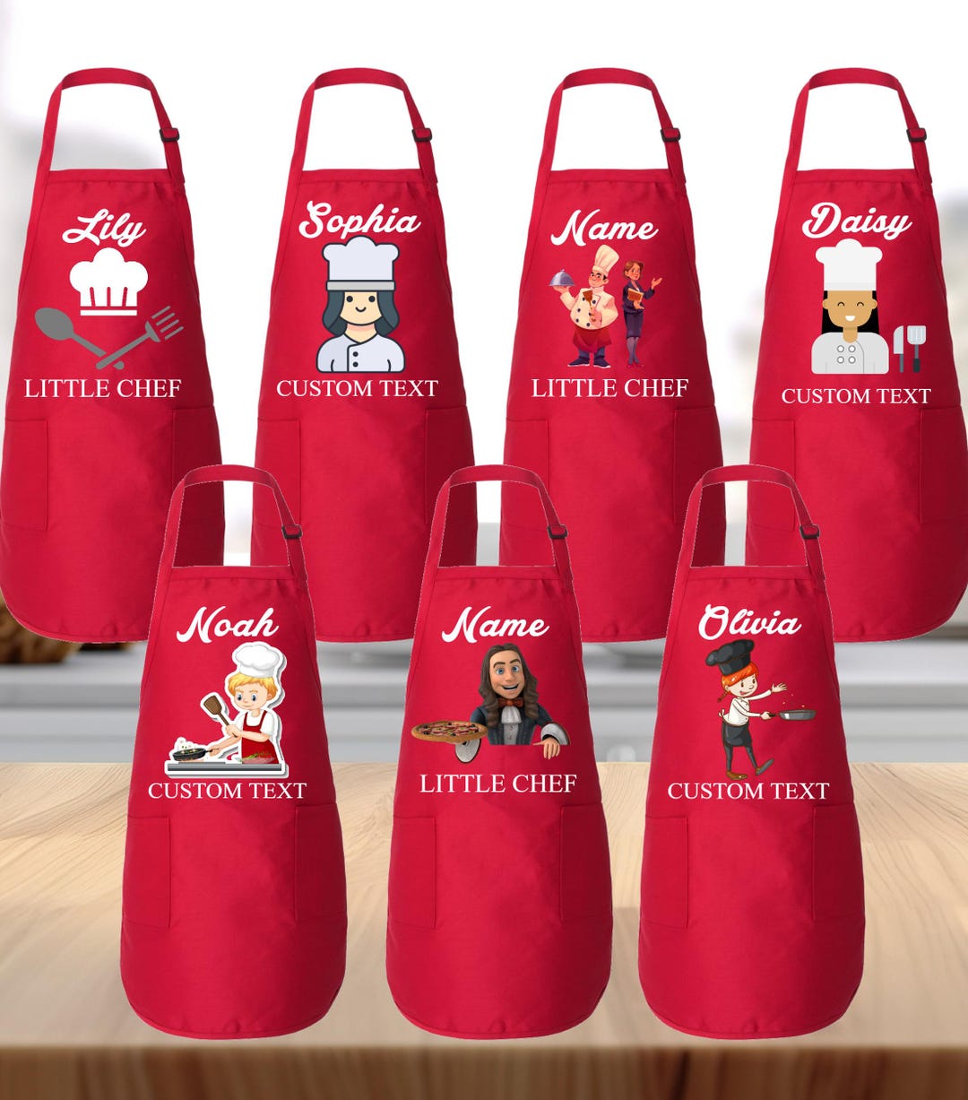 Pesonalized Kitchen Apron, Custom Name and Your Text Aprons, Customized ...