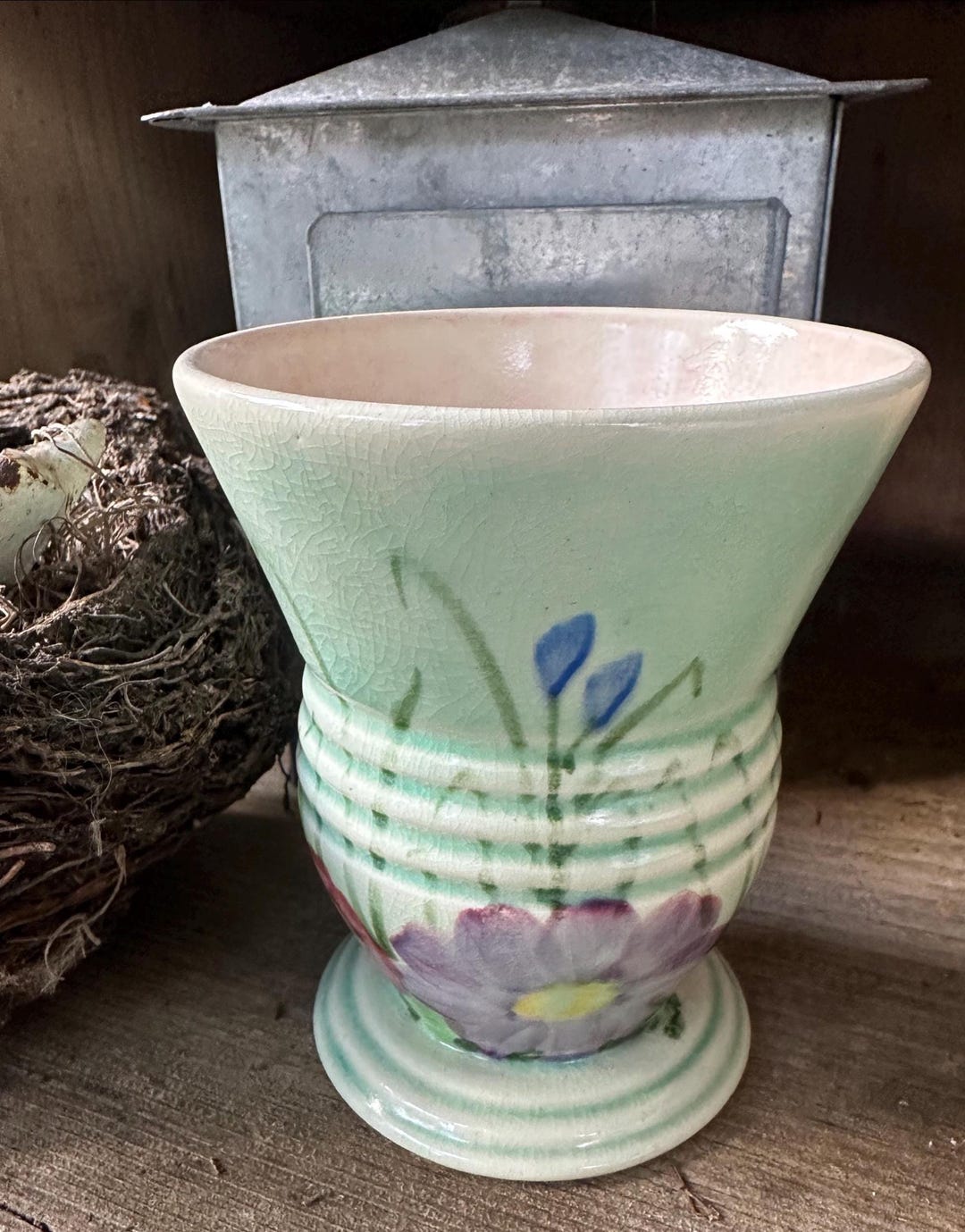 Vintage Radford England Vase, Hand-painted Ceramic Flower Vase, English ...