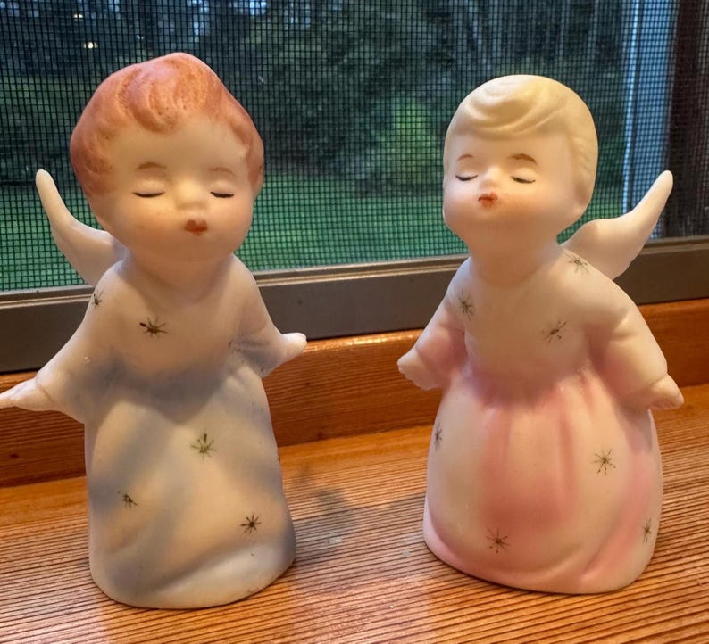 Vintage Schmid Bros Japan Little Kissing Angels Figurines – Set of 2 - Etsy