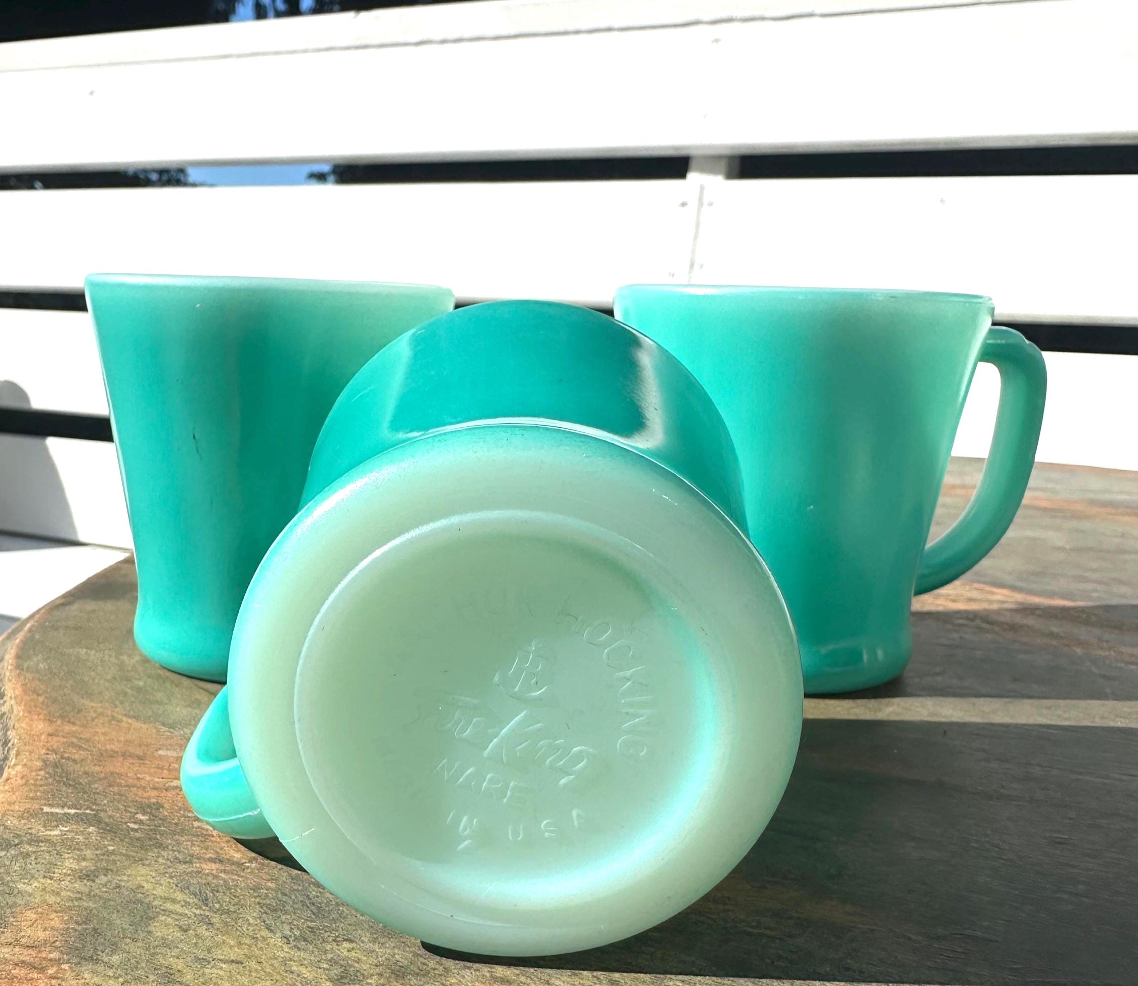 Rare Fire King Vintage Turquoise Mug - Etsy
