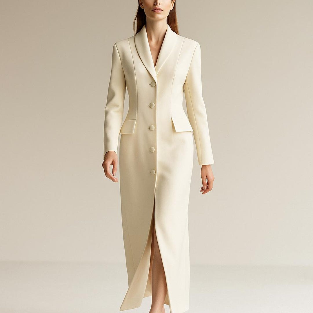 Elegant Long Coat | Women's Single-breasted Winter Overcoat - Etsy