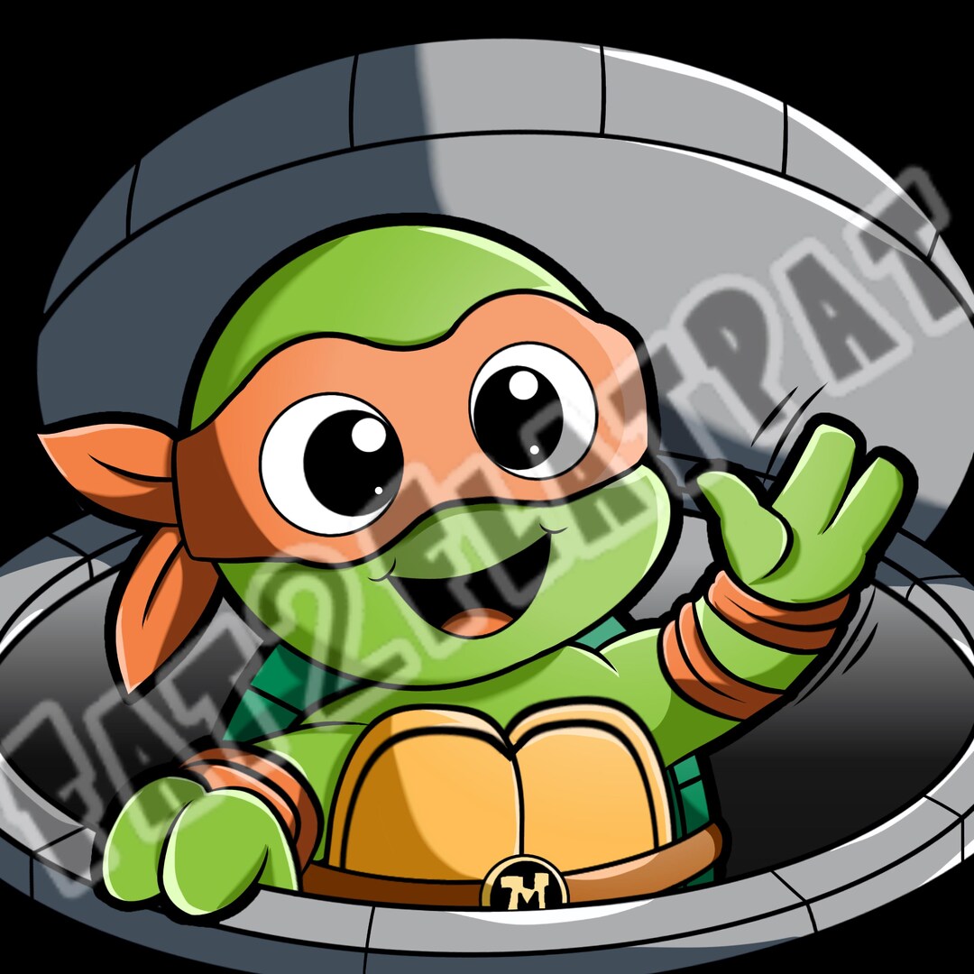 Michelangelo Wave Twitch Emote – TMNT Hello Emote – Ninja Turtle ...