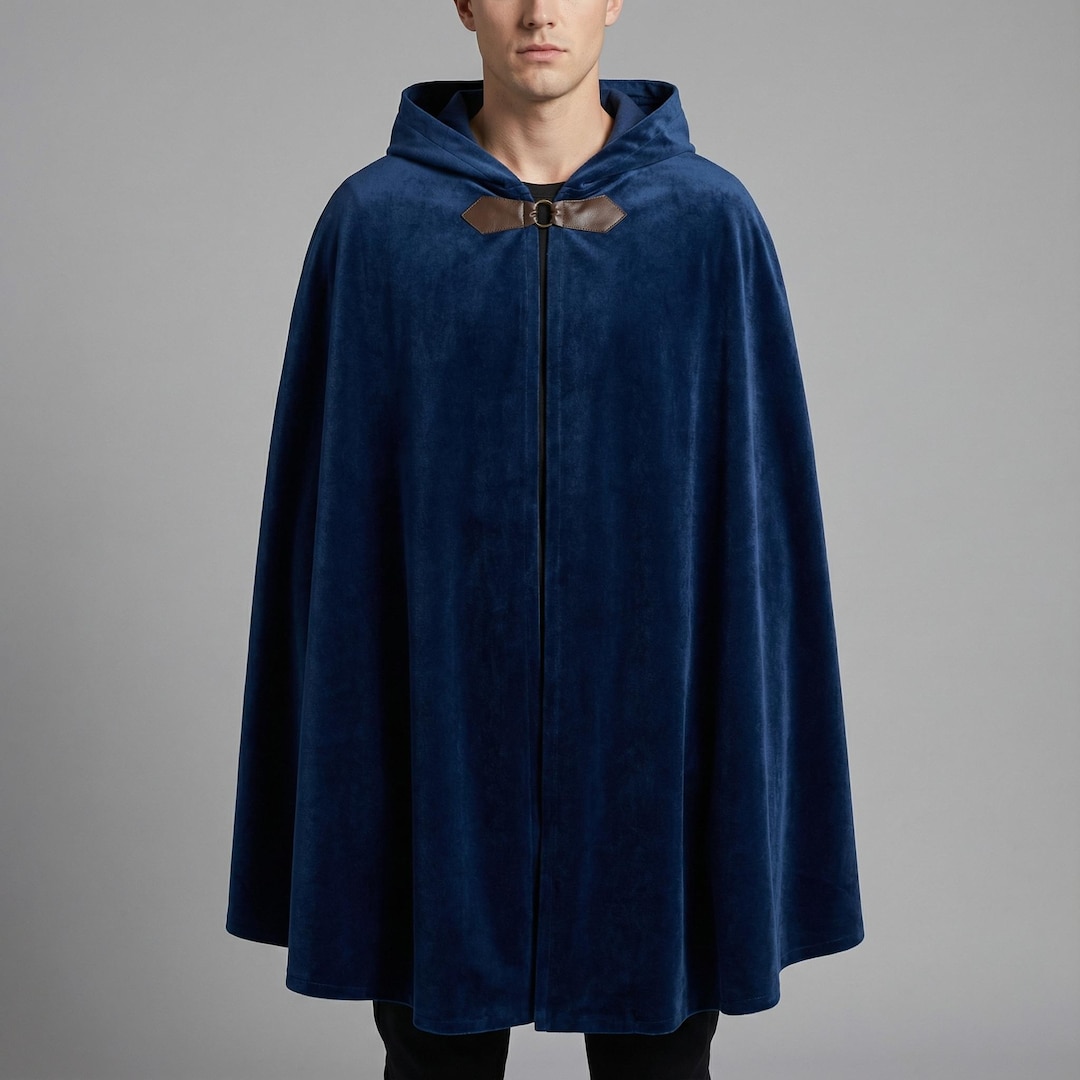 Men Medieval Hooded Cloak Cape | Elegant Fantasy Outerwear | Cosplay ...