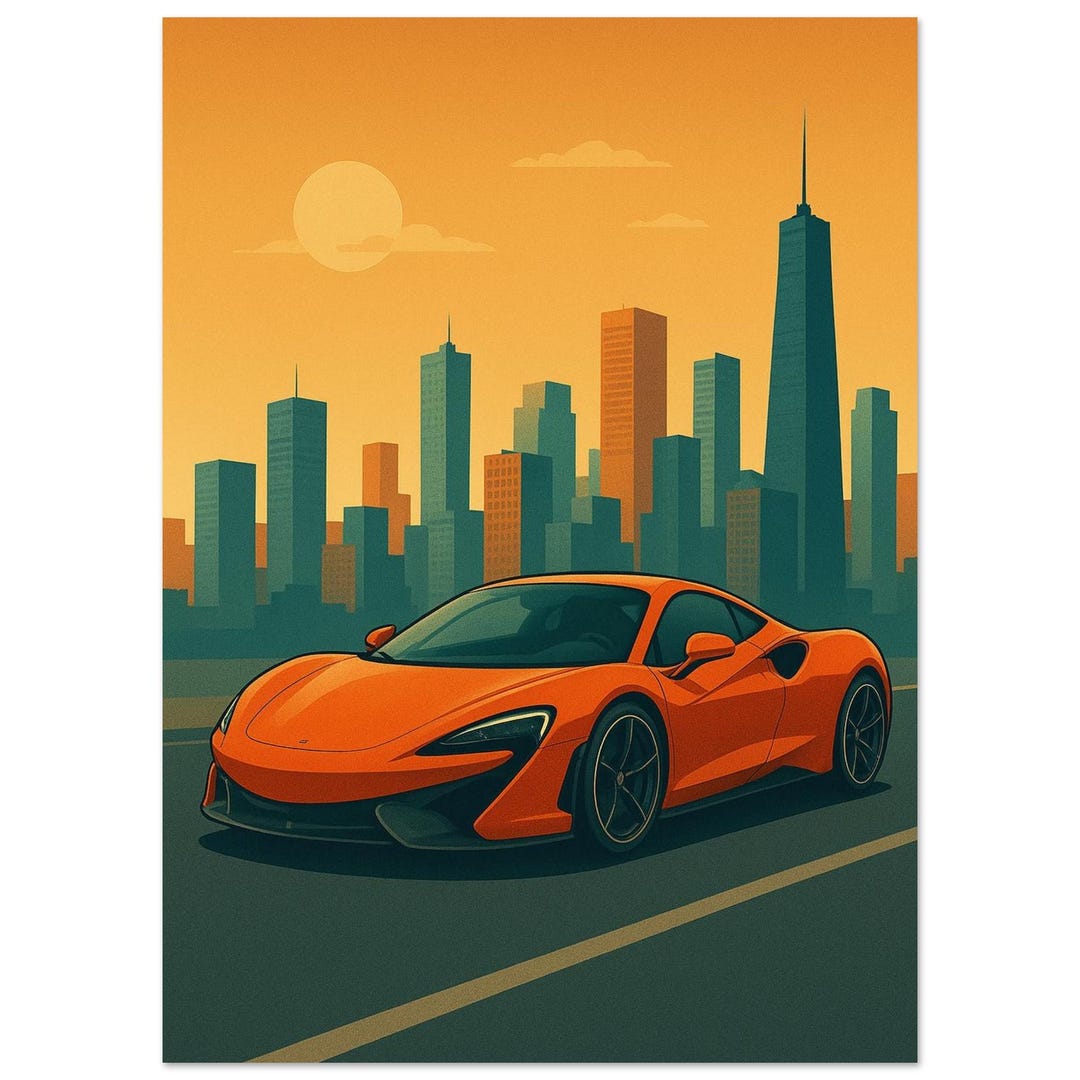Semi-glossy Sports Car Paper Poster - Etsy