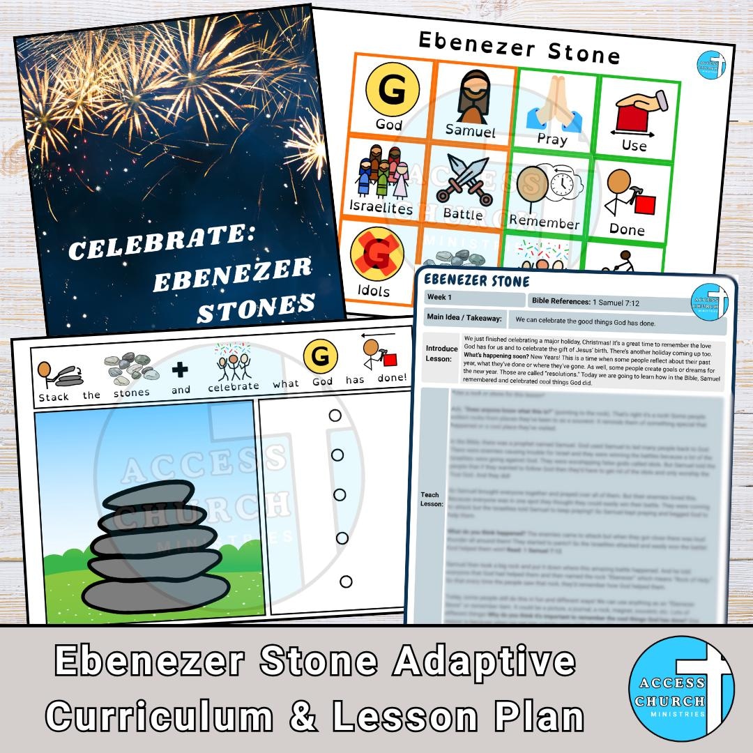 Ebenezer Stone Sunday School Lesson - Mainstream Lesson & Adaptive ...