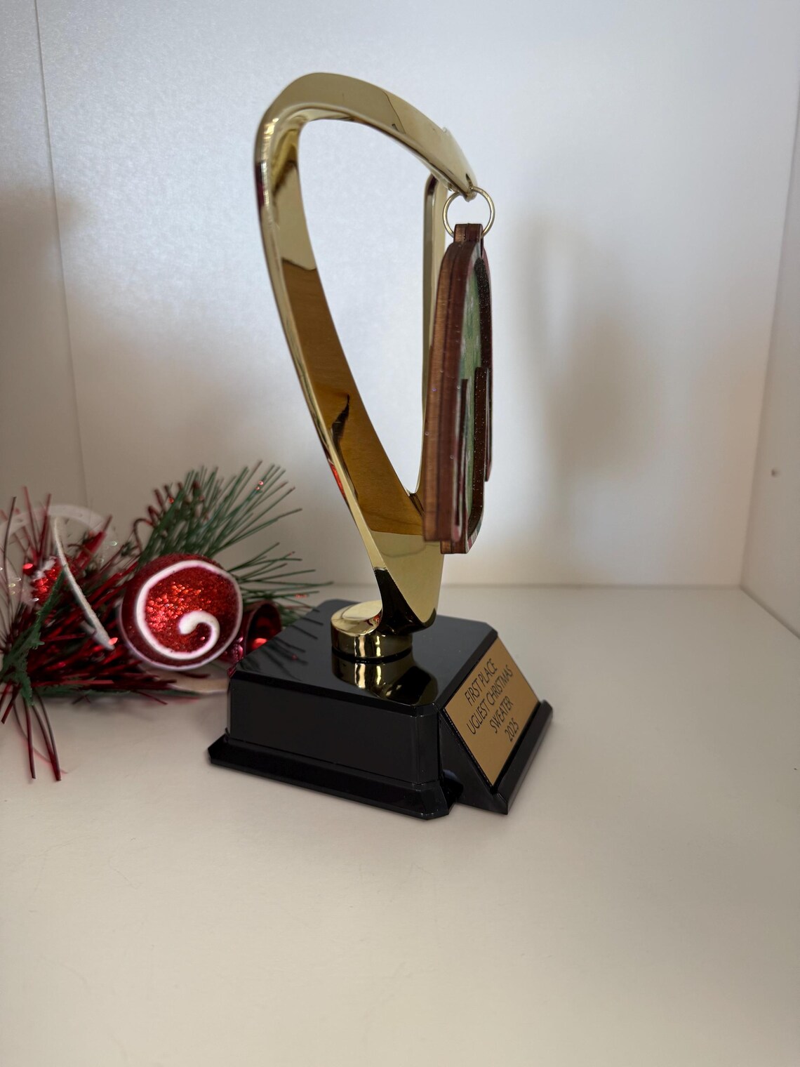 Ugly Christmas Sweater Trophy, Ugliest Sweater Award, First Place ...