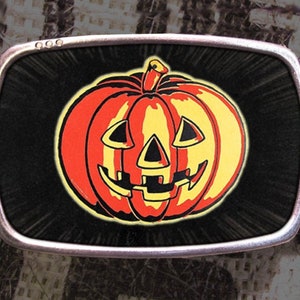 Vintage Jack O'lantern Pumpkin Belt Buckle, Halloween Decoration ...