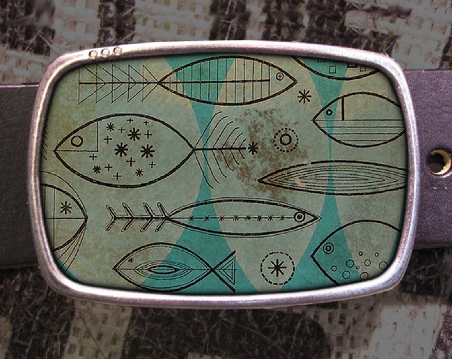 Retro Fish Belt Buckle, Fins Buckle, Wave Belt Buckle 707 Gift for Him ...