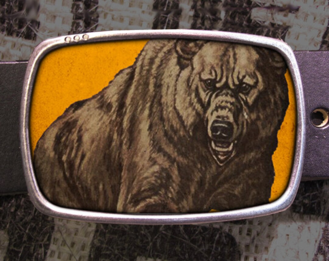 Bear Belt Buckle, Snarl Buckle, Vintage Inspired 512 Gift for Him or ...