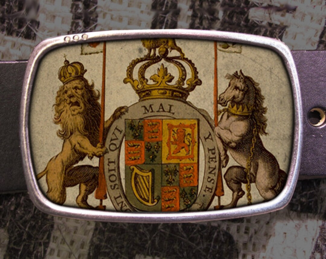 Royal Crest Belt Buckle, Lion Crest Vintage-style Inspired Buckle 623 ...