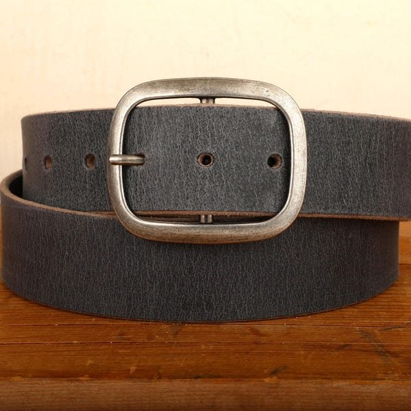 Gray Leather Belt - Etsy