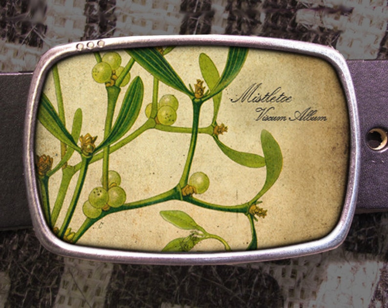 Mistletoe Belt Buckle Buckle 603 Gift for Him Gift for Her - Etsy