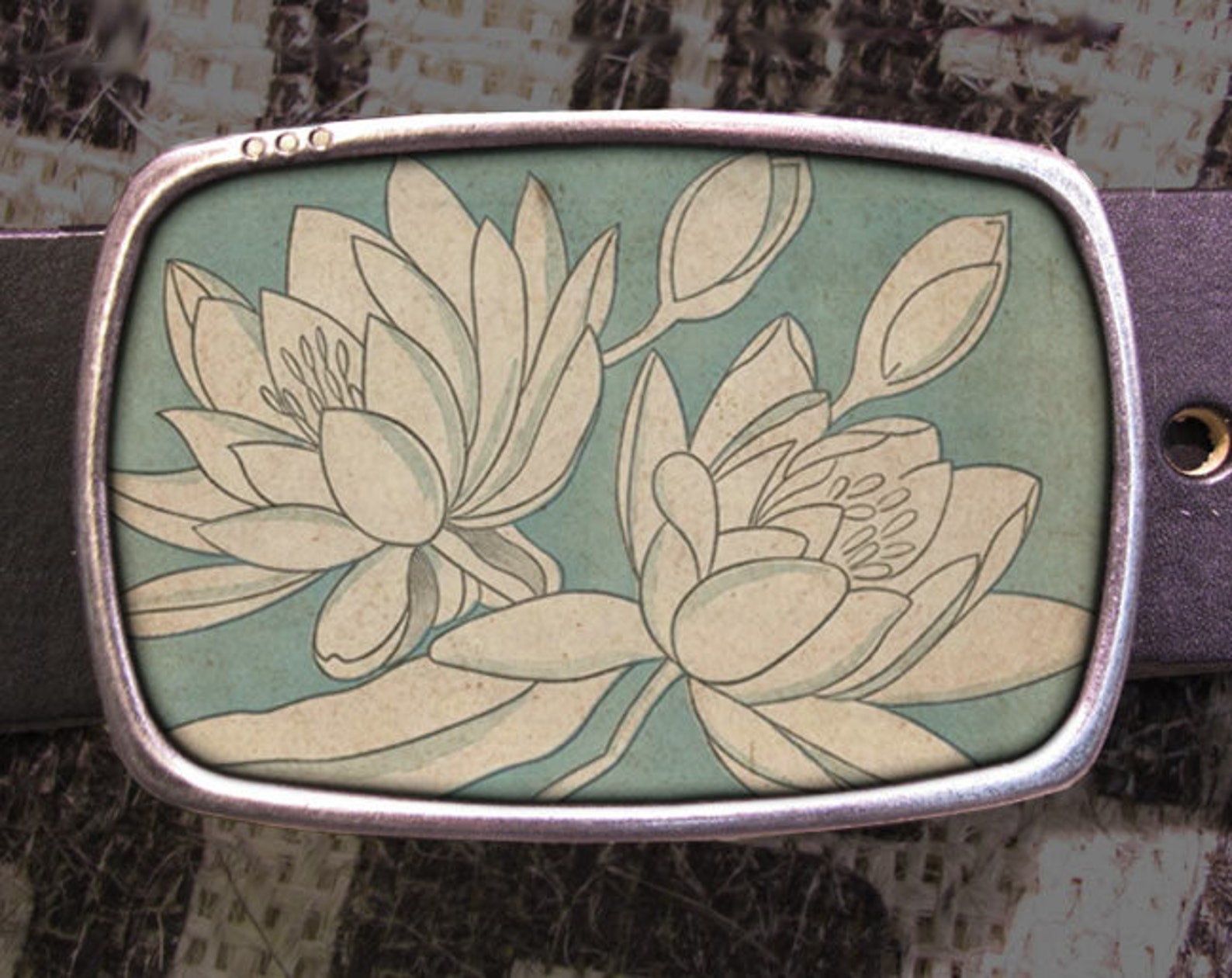 White Flowers Belt Buckle, Nature Belt Buckle 730, Gift for Him, Gift ...