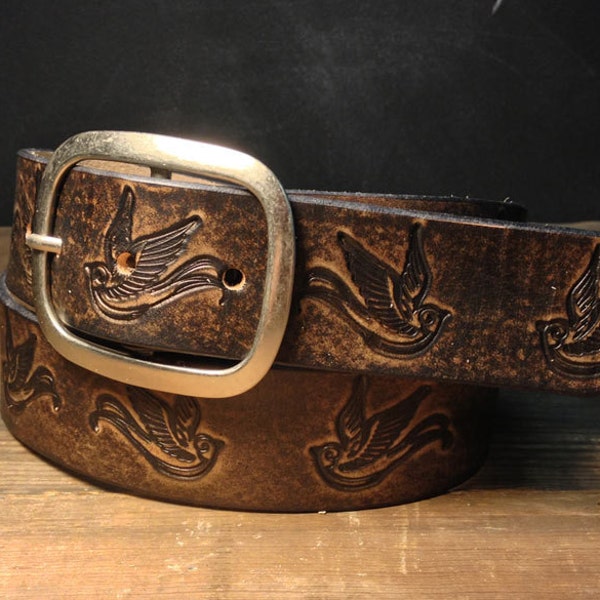 Leather Belt Sparrows - Etsy