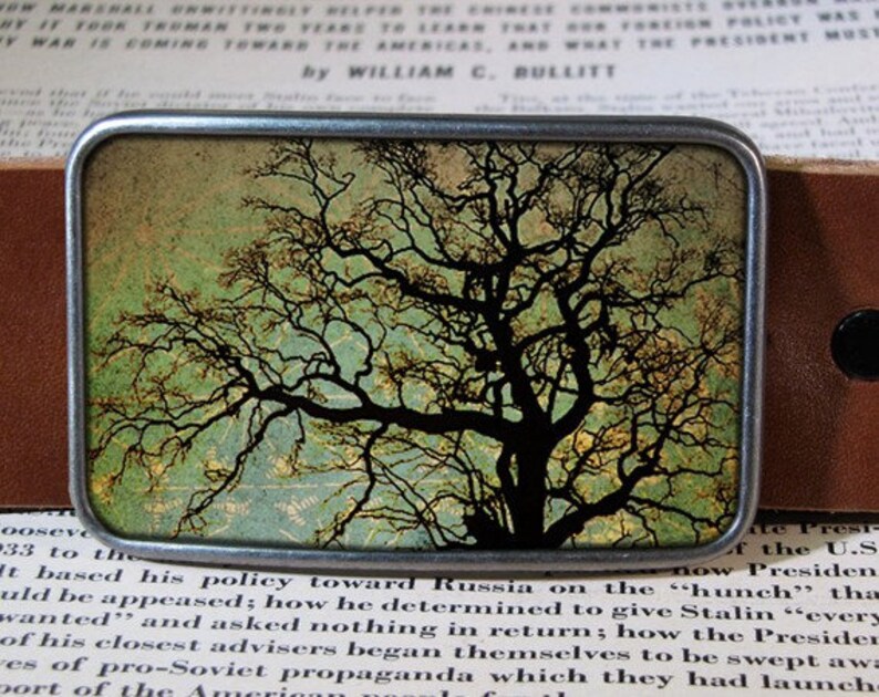Tree Portrait Belt Buckle Vintage Inspired 600 Gift for - Etsy