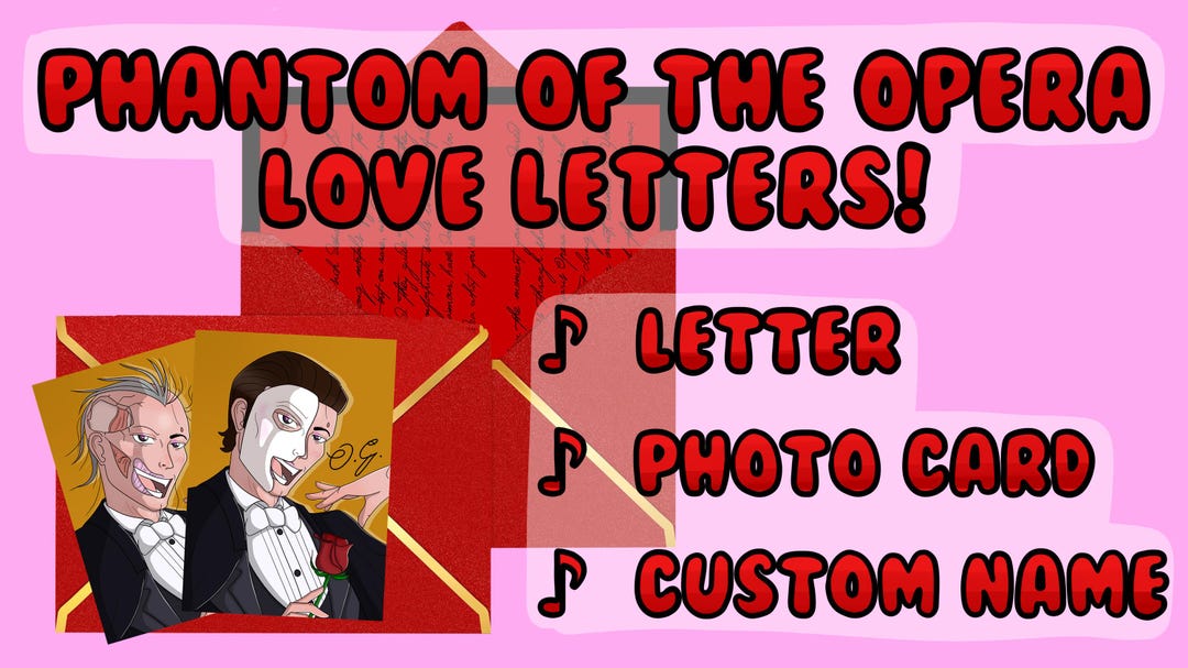 Phantom of the Opera Love Letters (phase One) - Etsy