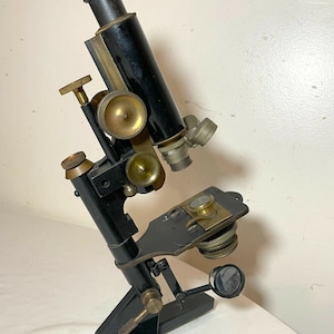 Rare Antique 1800's Solid Brass Mozstertz Lab Microscope Scientific ...
