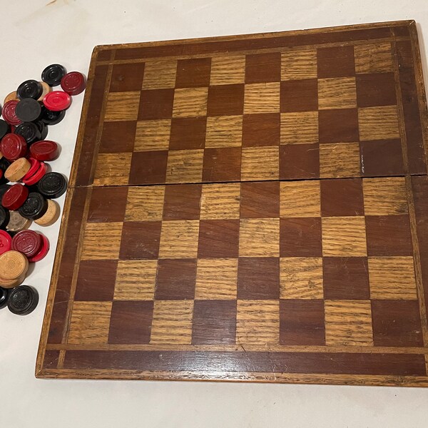 Wood Checker Board - Etsy