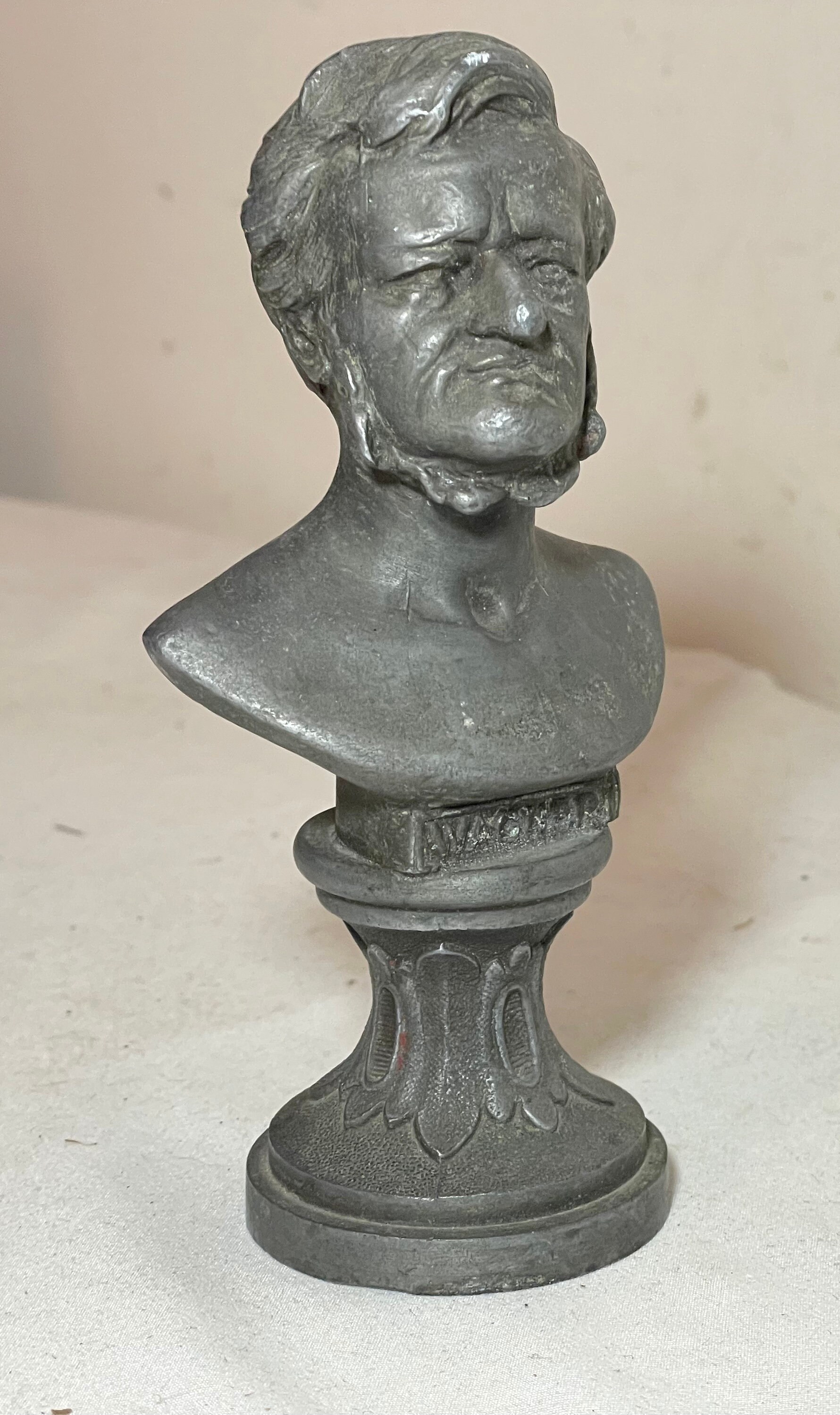 Antique Realism Richard Wagner Metal Lead Figural Bust Composer Statue ...