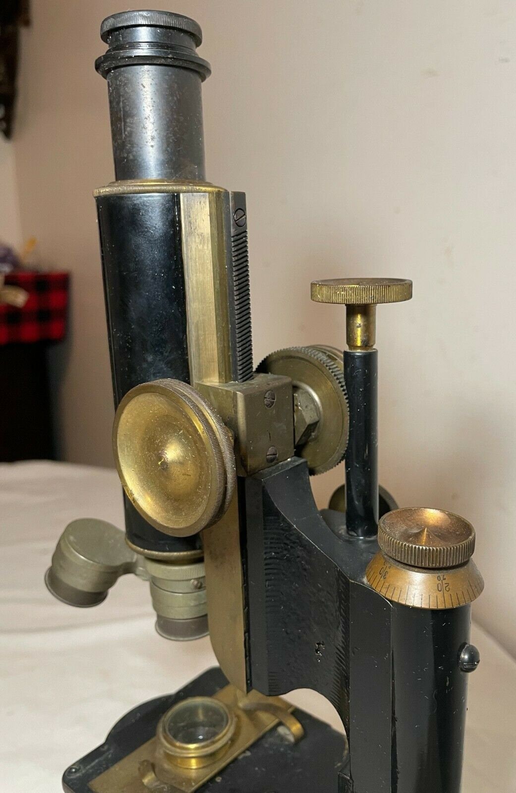 Rare Antique 1800's Solid Brass Mozstertz Lab Microscope Scientific ...
