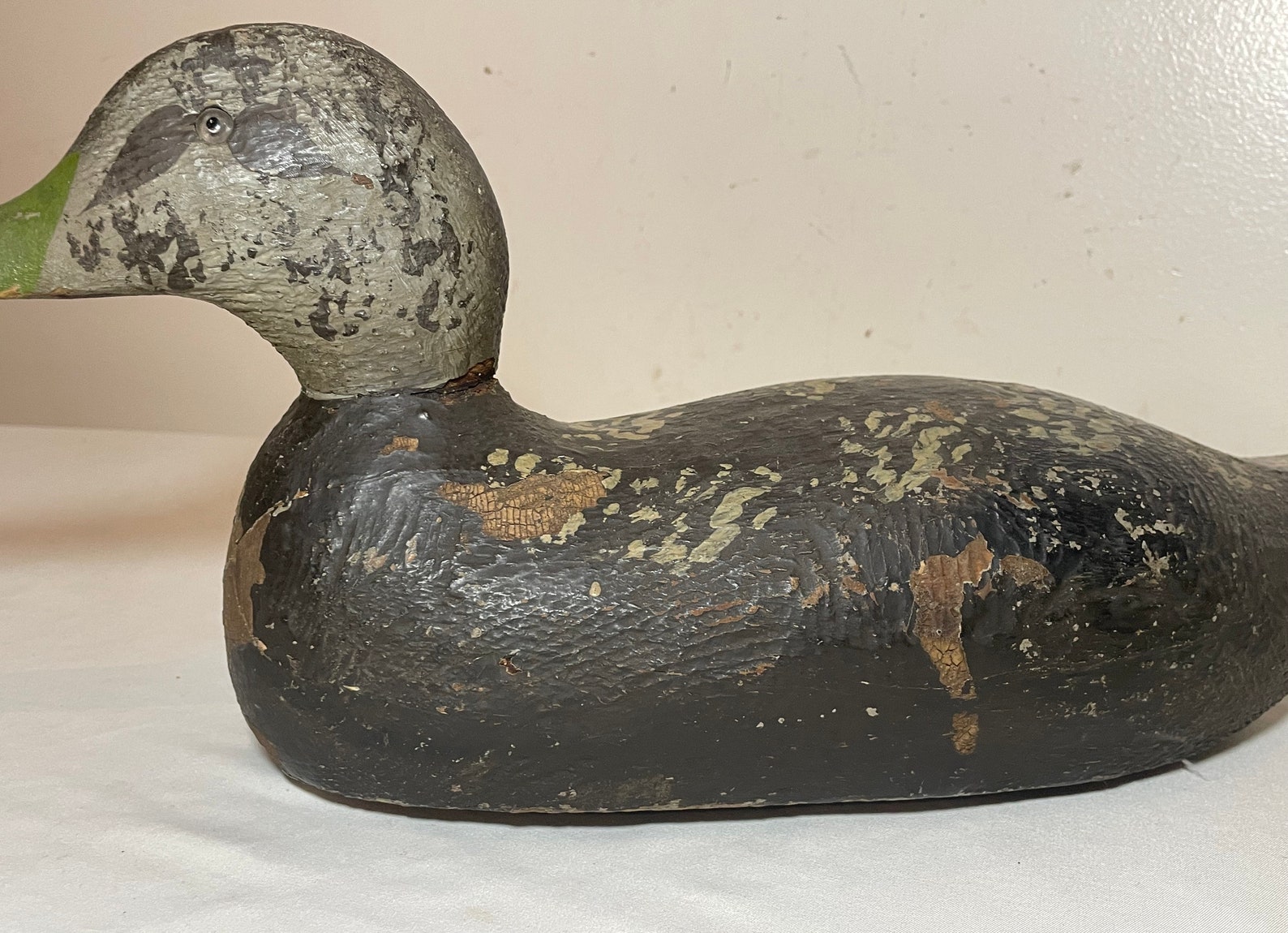 Antique Hand Carved Wood Folk Art Mallard Duck Decoy Shore Bird ...