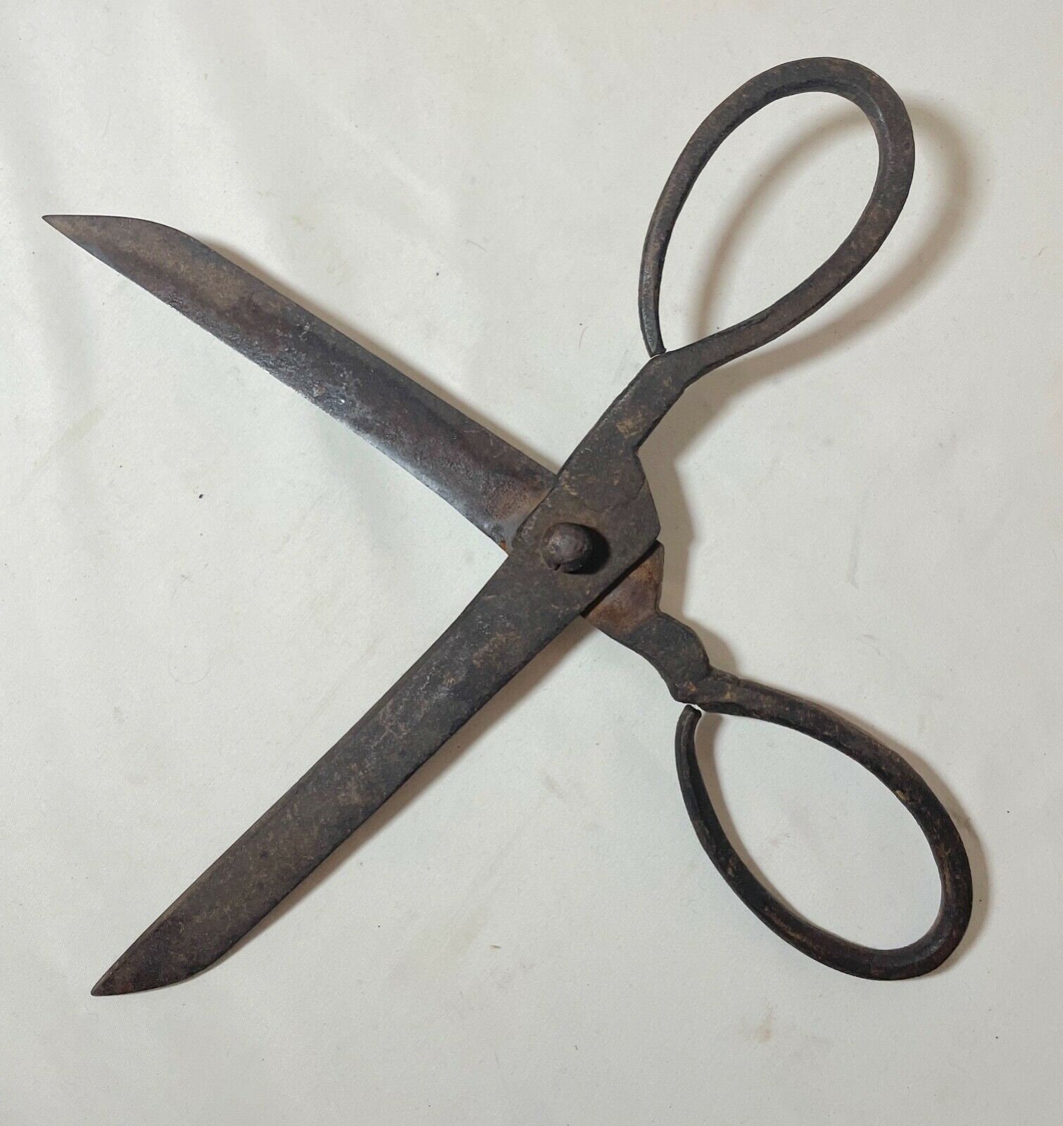 LARGE Early 19th Century Antique Hand Wrought Iron Blacksmith Shears ...