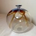 Vintage Hand Blown Signed Detailed Mary Angus Art Glass Iridescent Leaf ...